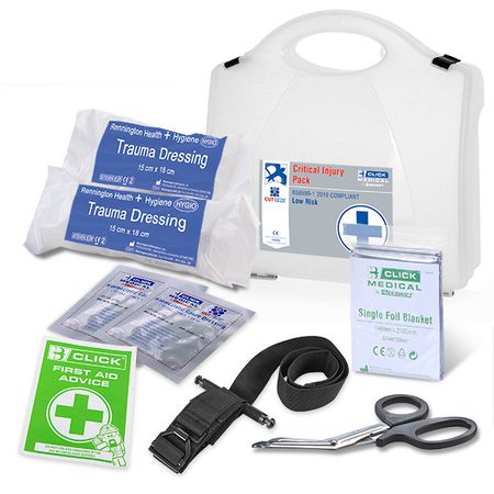 Buy Click Medical Critical Injury Box - Low Risk Bs8599-1:2019 White ...