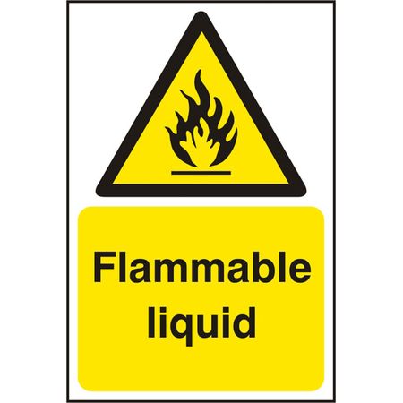 Buy Flammable Liquid Sign White/Yellow (5 Pack) from £30.50