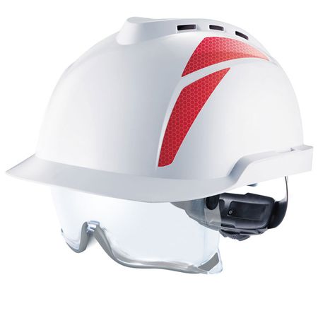 Buy MSA V-Gard 930 Vented Safety Helmet With Integrated Eye Protection ...