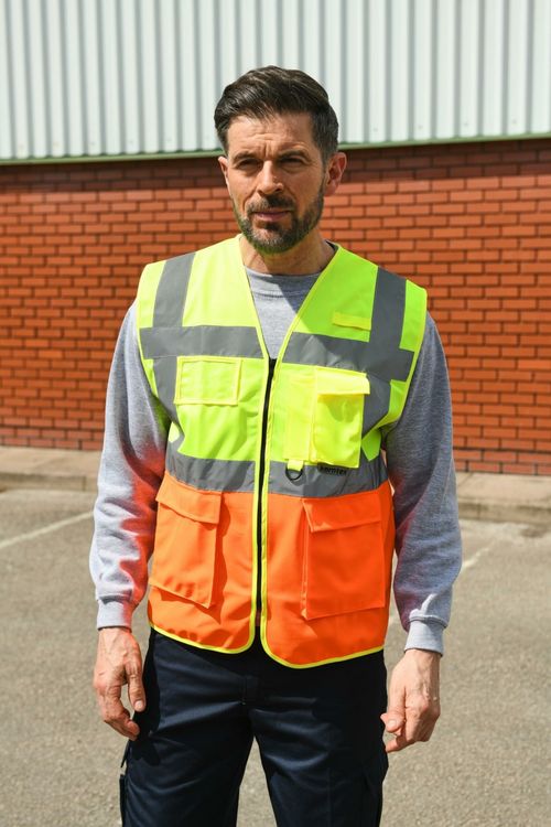 Buy Korntex High Vis Executive Multifunction Safety Vest - Yellow ...