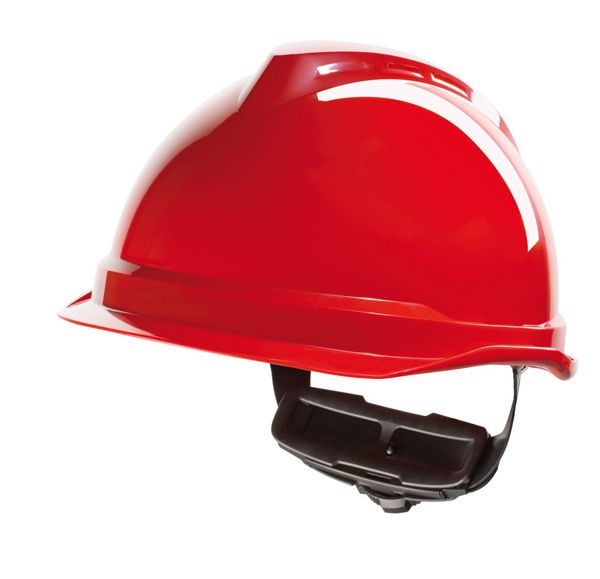 Buy MSA V-Gard 520 Peakless Safety Helmet Red from £20.08