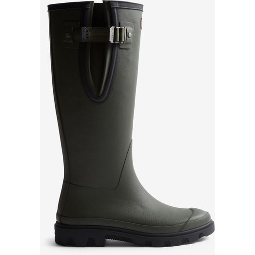 Buy Ladies Hunter Downpour Adjustable Boot Dark Olive/Black from £95.70